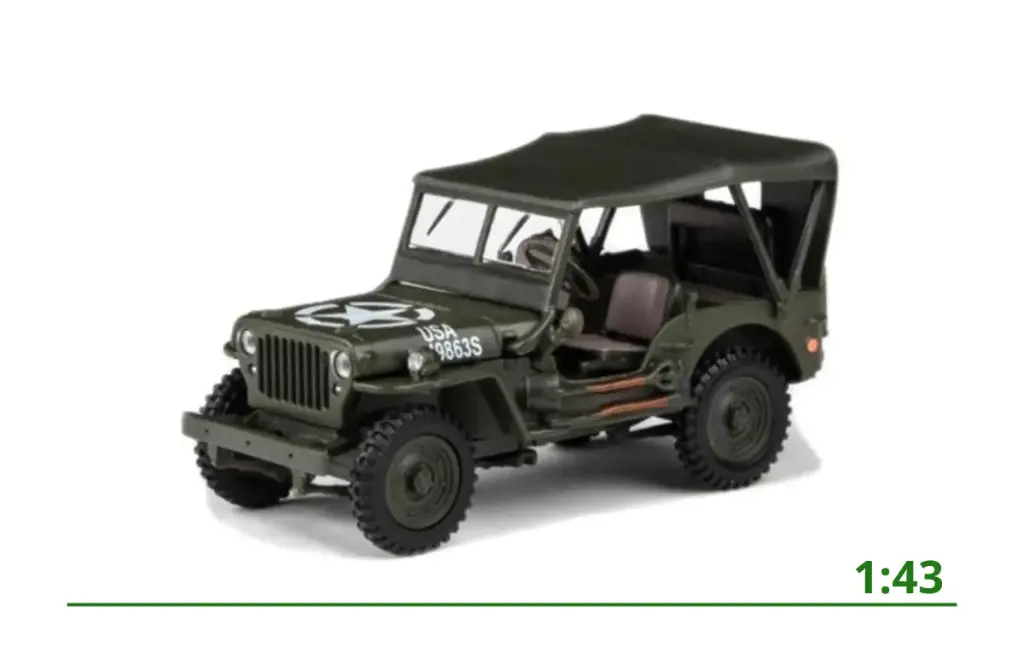 Jeep Willys 4x4 soft top (US) 1:43 | Miniatuurspecialist.nl